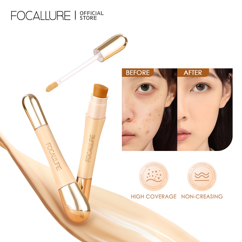 FOCALLURE AmberGold Concealer High Coverage Skin-Like Lightweight Long ...