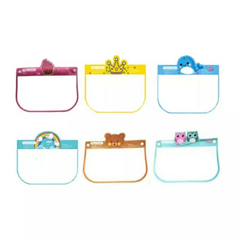 Face Shield for Childrens with assorted colors and cartoon characters ...