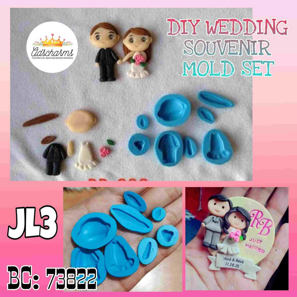 JL3 DIY Wedding Souvenir Mold Set | Chibi Clay Molds | BC73822 | Shopee ...