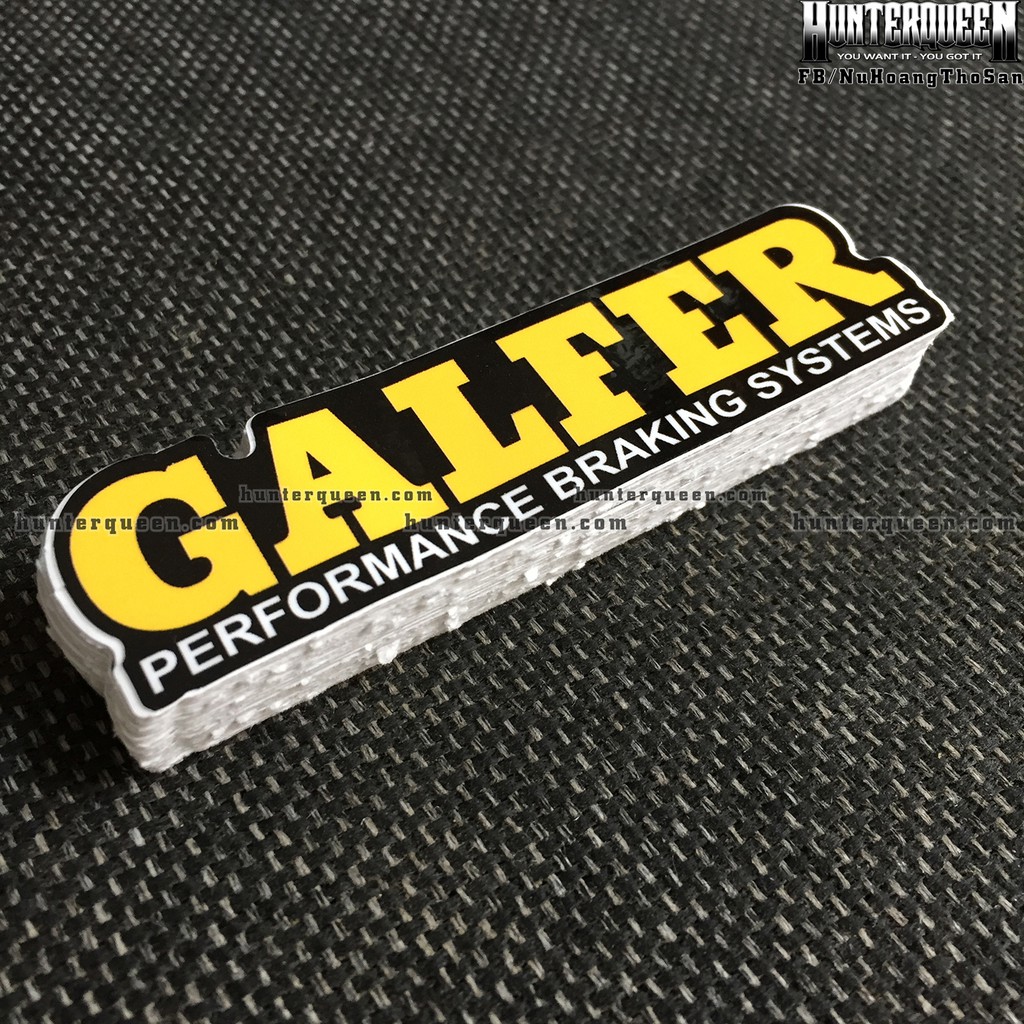 Galfer[9.7x2.4cm] high quality decal, waterproof, sharp, durable ...