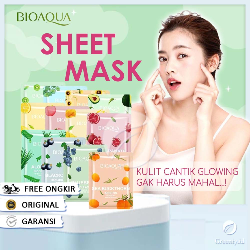 Facial MASK BIOAQUA BIO AQUA BIAQUA SHEET MASK BRIGHTENING HYDRATING ...