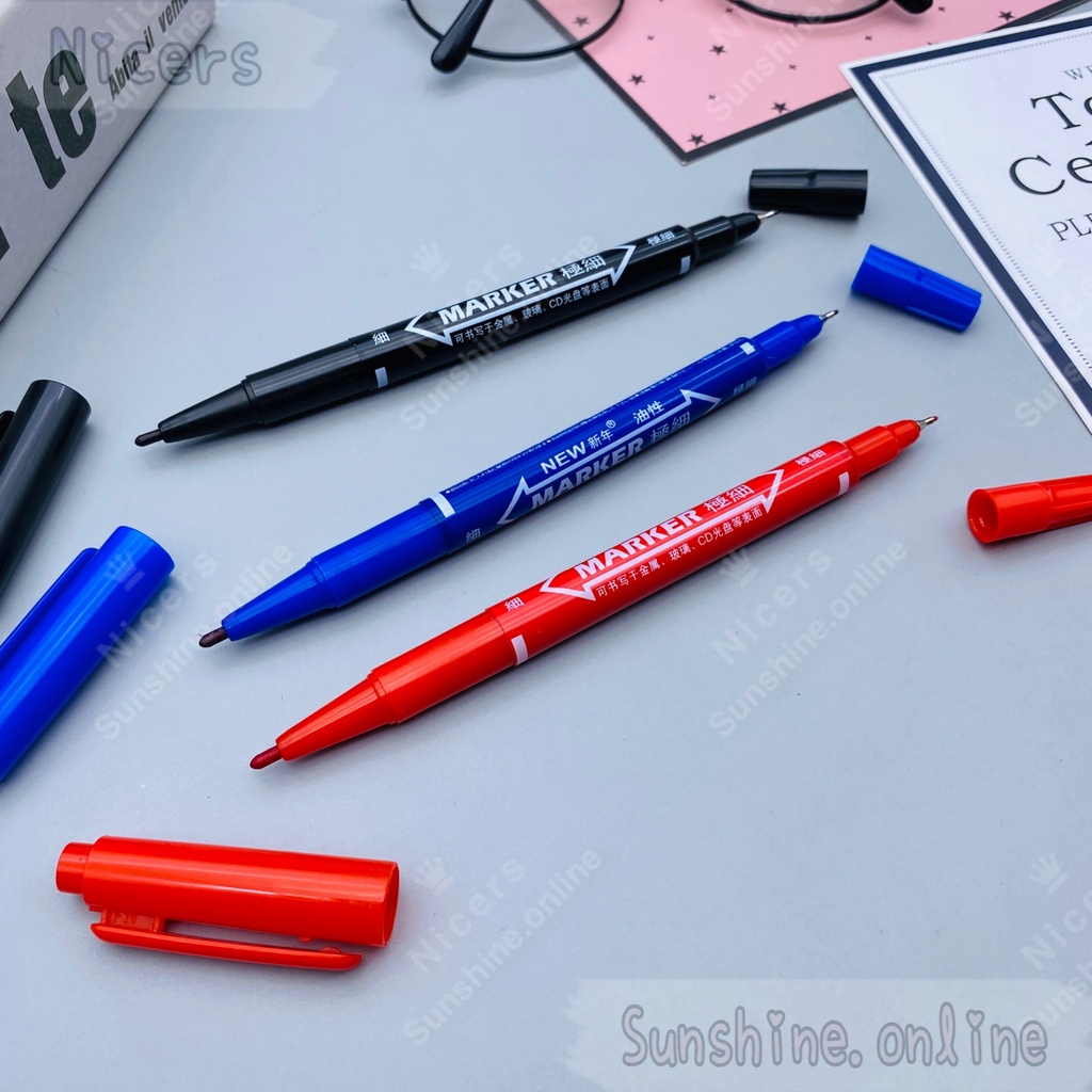 1pc Dual Head Permanent Marker Thin 1.0mm and Extreme Thin 0.7mm Head ...