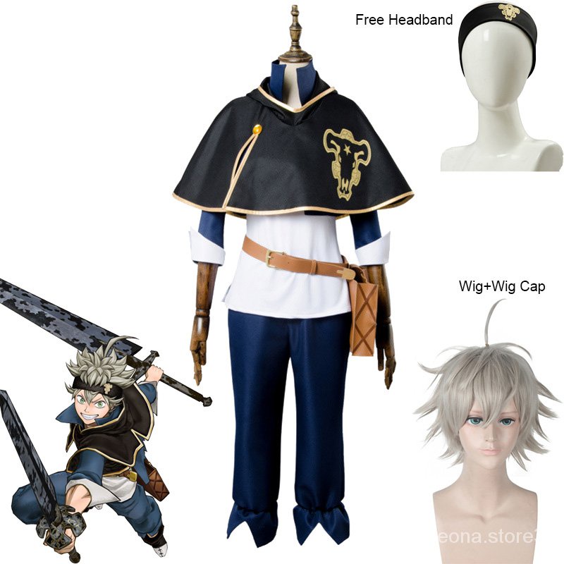 Anime Black Clover Asta Cosplay Costume Men Women Halloween Masquerade ...