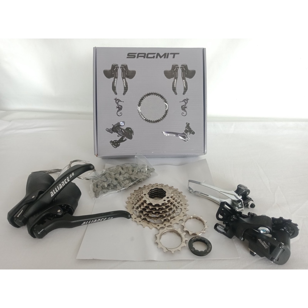 Sagmit Alliance 2 x 8 Speed Group Set (5 Components: STI, RD, FD, CHAIN ...
