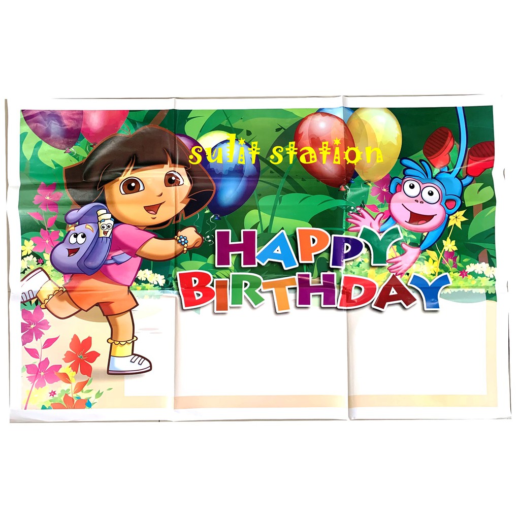 DORA THE EXPLORER THEMED PARTY BANNER TARPAULIN POSTER DECOR favors ...