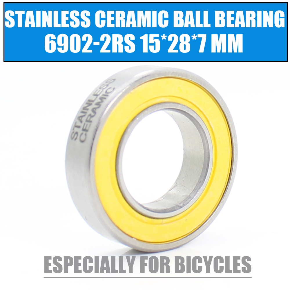 6902-2RS Stainless Bearing 15*28*7 mm 1PC ABEC-3 6902 RS For DTSwiss ...