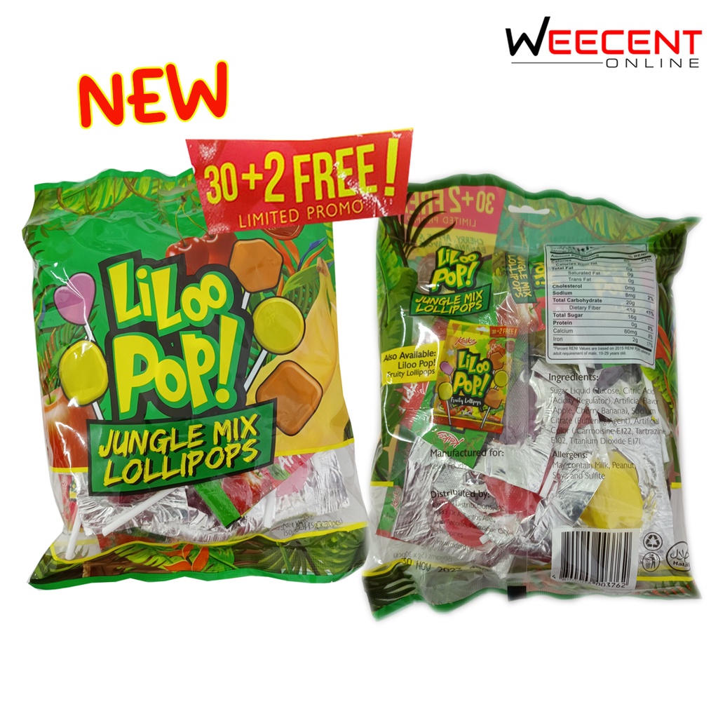 KEIKO LILOO POP! JUNGLE MIX Lollipops 30+2PCS FREE | Shopee Philippines