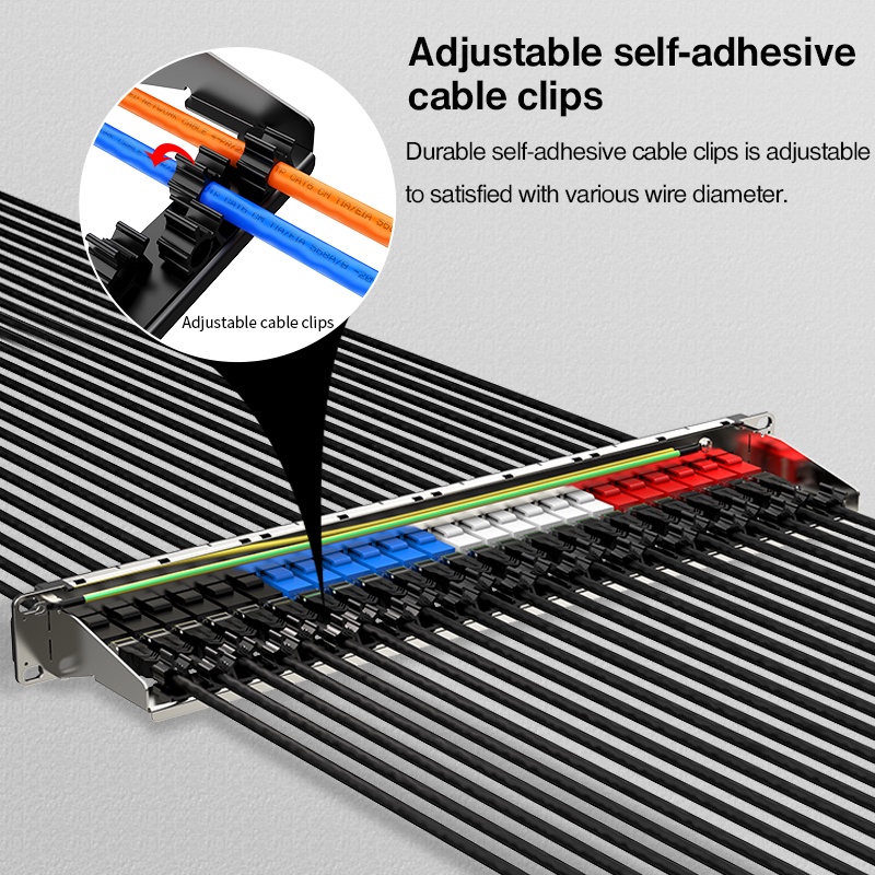 AMPCOM Patch Panel , 24 Port Patch Panel Pass Through, RJ45 UTP Thru ...