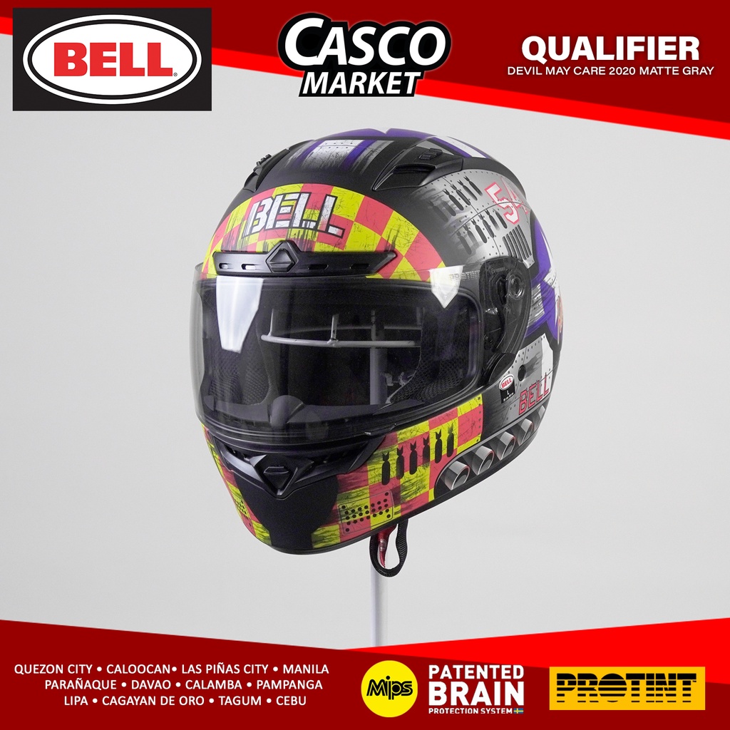 BELL QUALIFIER DLX MIPS MATTE DEVIL MAY CARE 2020 FULL FACE SINGLE ...