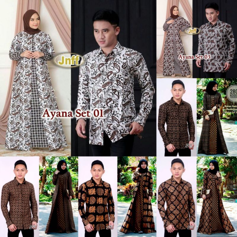 Batik COUPLE MODERN SARIMBIT BATIK COUPLE GAMIS BATIK COUPEL COPLE ...