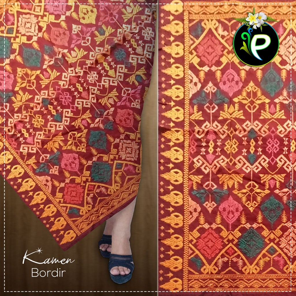 Bali Songket Kamen Songket Embroidery Under Kebaya Fabric Bali Kamen ...