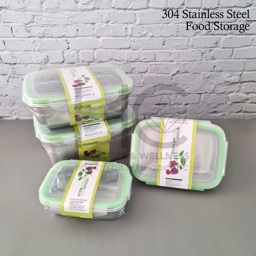 304 Stainless Steel Food Containers Eco-Friendly & Reusable Leak Proof ...