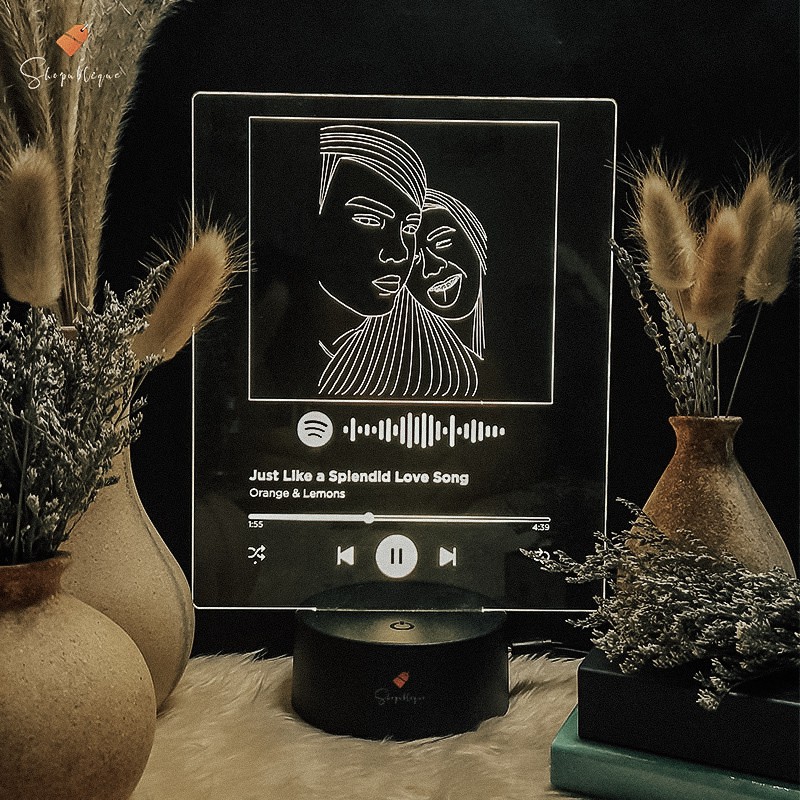 Customized Spotify Frame Lamp: Personalized 3D LED Light with Spotify ...
