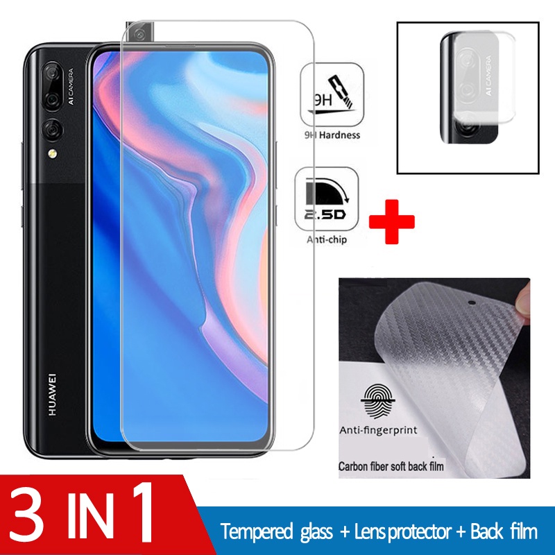 3-in-1 Huawei Y9s Prime 2019 Tempered Glass Huawei Y6P Y5P Y8P Y7P Y9s ...