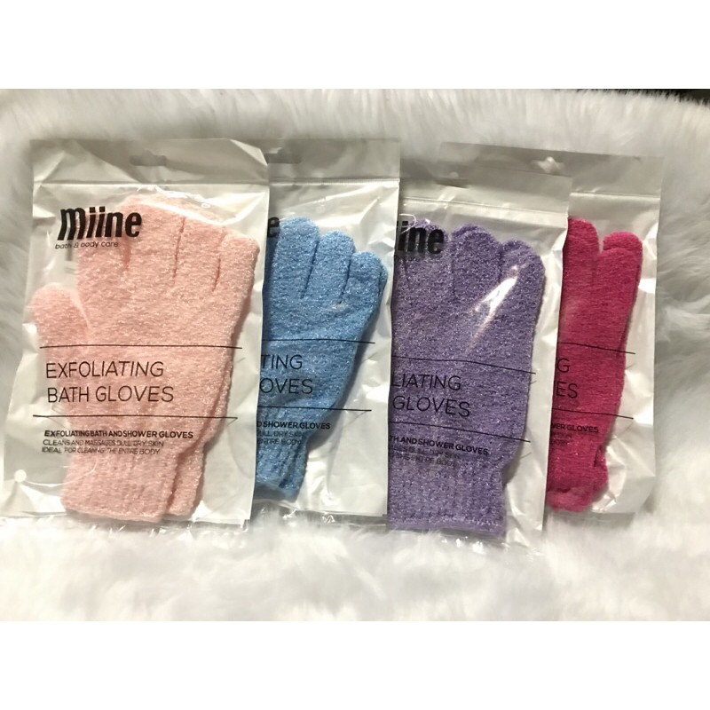 Miine bath & body Care exfoliating bath gloves Bath Scrub * 1 pack ONLY ...