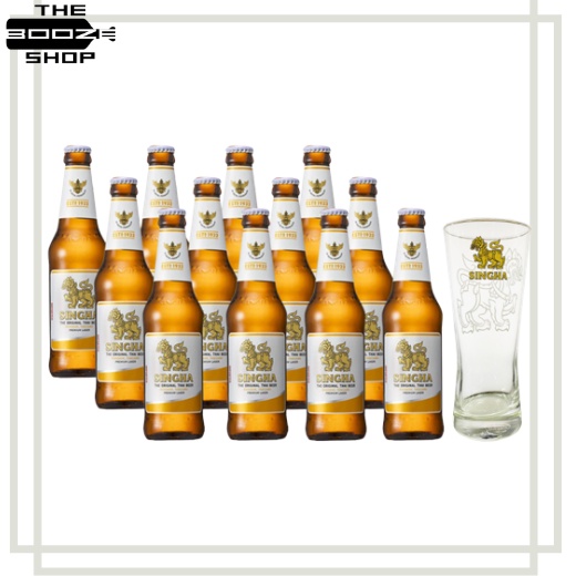 Singha Thai Beer 330ml Bottle x 12 w/ FREE Singha Tall Glass | Shopee Philippines