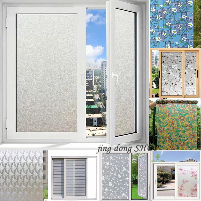 Wallpaper window glass sticker design Decal self Adhesive Bathroom ...