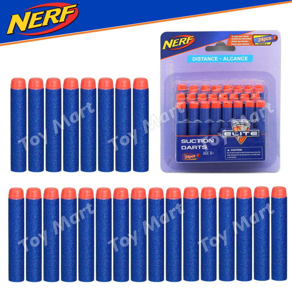 NF N-Strike Elite Dart 24 Pack Soft Bullets Refill for N-Strike Soft ...