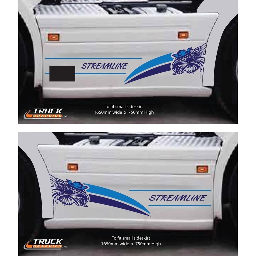 1Pair 40 - Scania Streamline Side Skirt Sticker Decal Emblem | Shopee ...