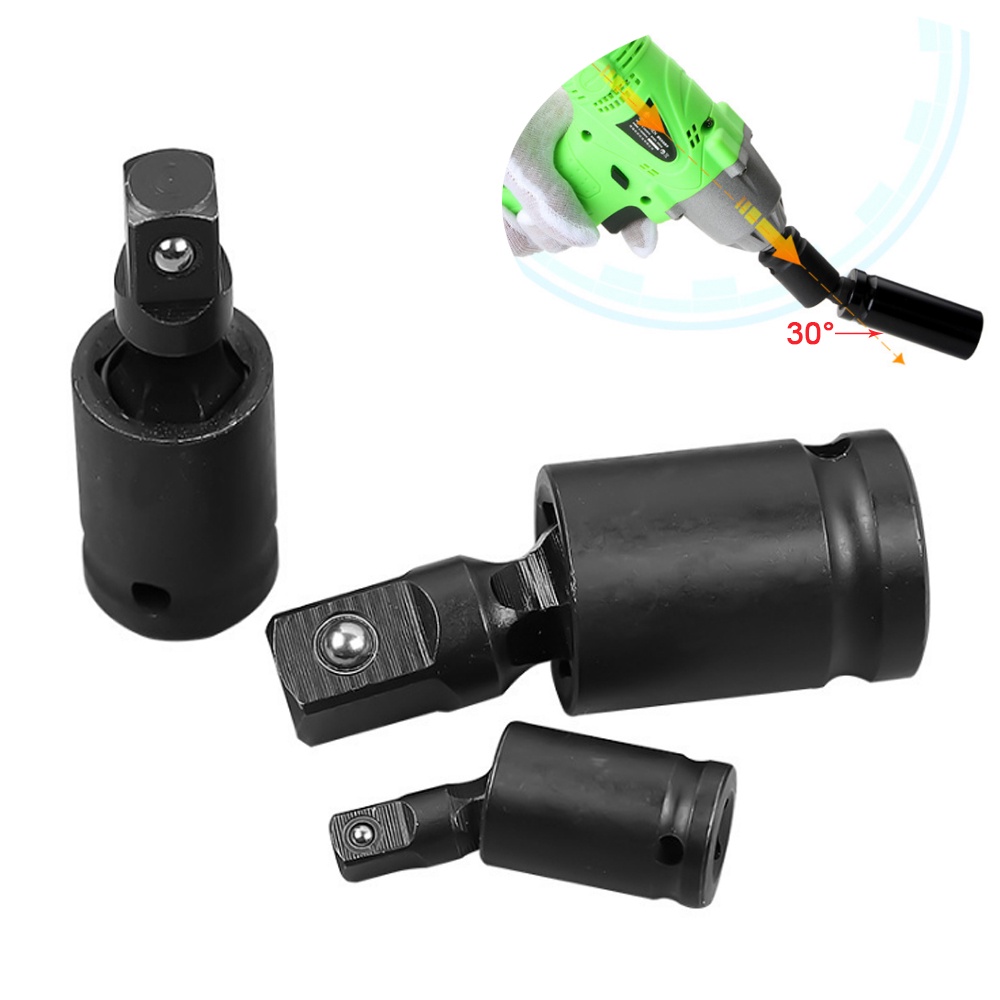 360 Degree Rotation 1/4" 3/8" 1/2" Pneumatic Wrench Socket Adapter ...