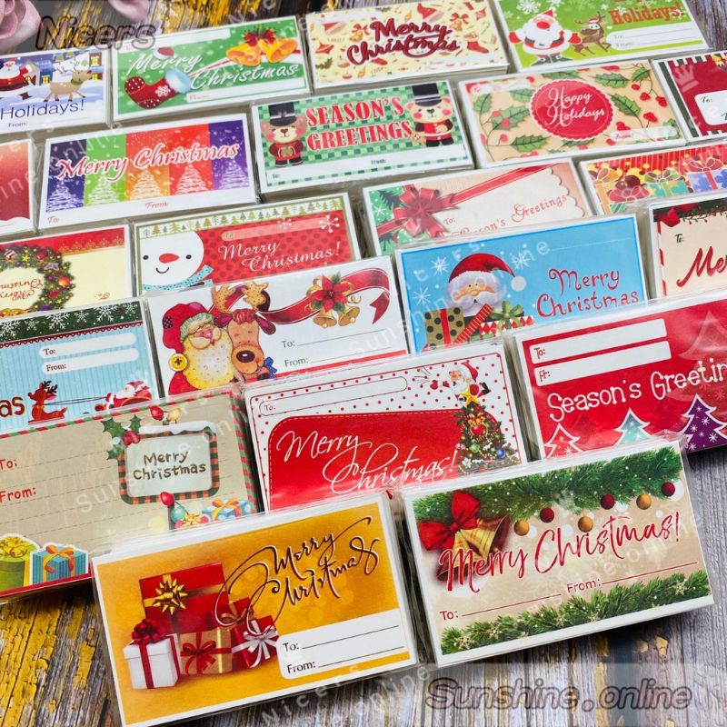 Christmas Gift card/present cards 100pcs in a pack | Shopee Philippines