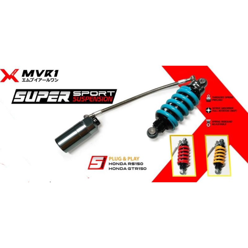 MVR1 REAR SHOCK w/ tank RS150/GTR150 225mm | Shopee Philippines