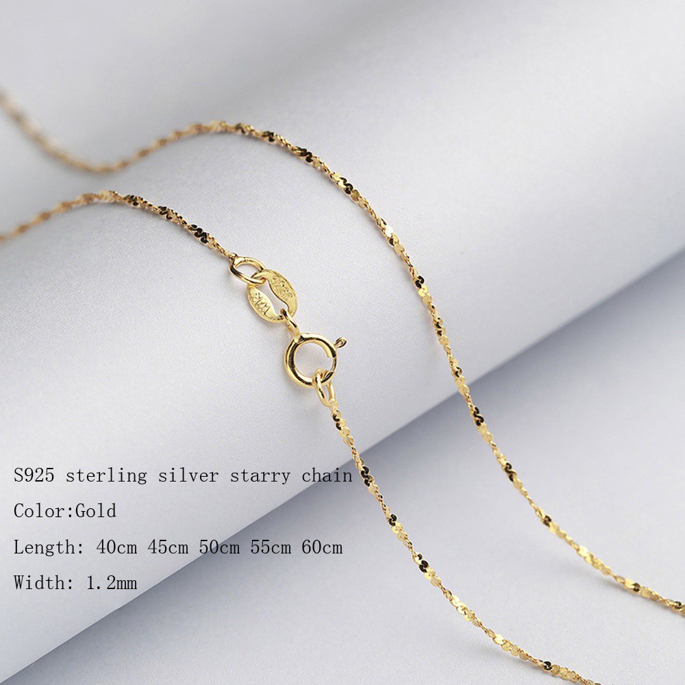 【In Stock】6 styles 18K Gold Chain Real S925 sterling silver Necklace Different Design/Length ...