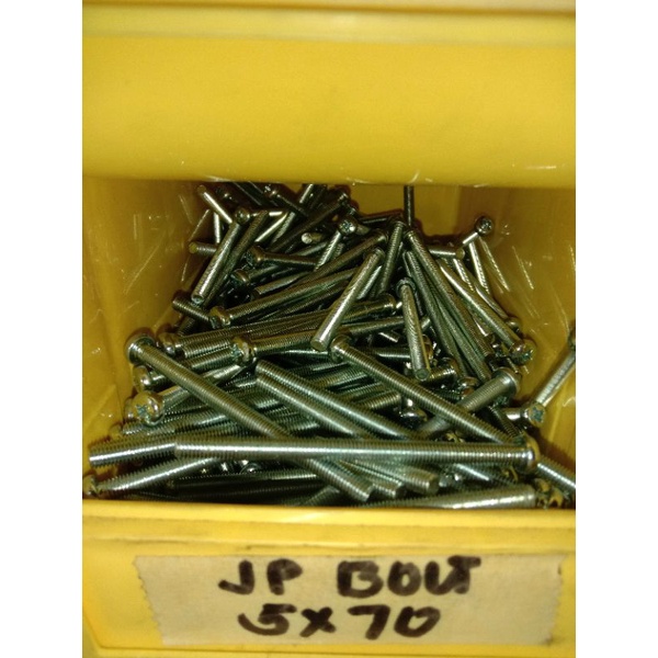 JP BOLT MACHINE SCREW with nut 5MM 20 pcs | Shopee Philippines