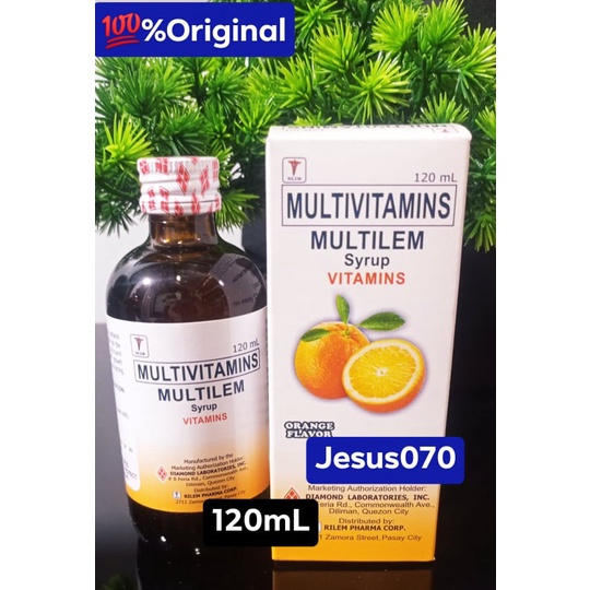 MULTILEM MULTIVITAMINS 120mL Vitamins Orange -Flavor FOR KIDS & ADULT ...