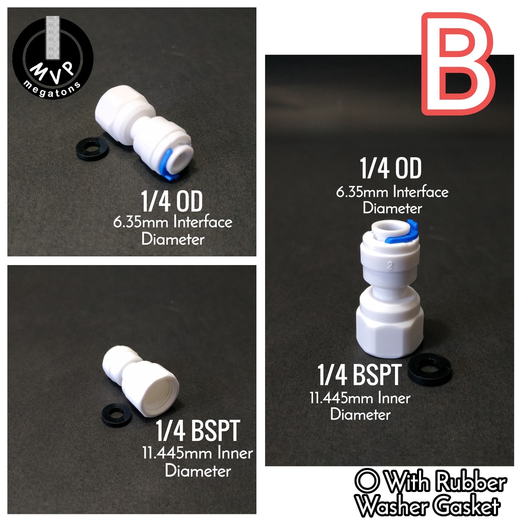 RO Fittings Straight Female Adapter BSPT Quick Fittings Quick Connect ...