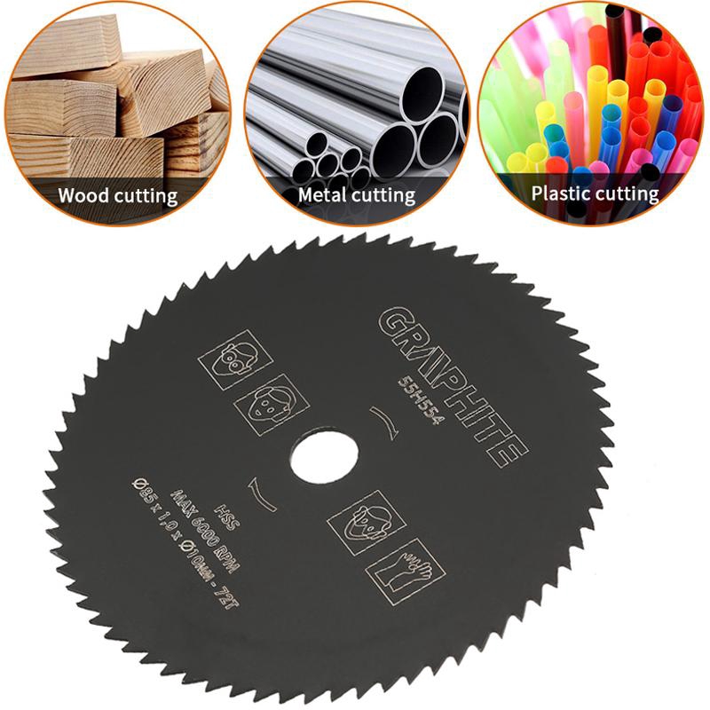 Owuh Circular Saw Blade 85mm*10mm 72T HSS Disc Wheel For Wood Metal ...
