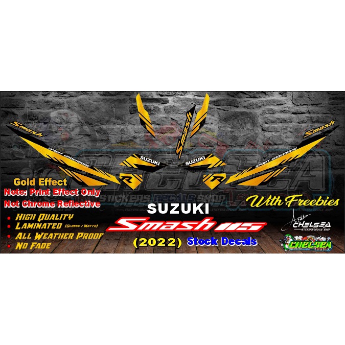 Suzuki Smash 115 (2022) Stock Decals/ Stickers with freebies | Shopee ...