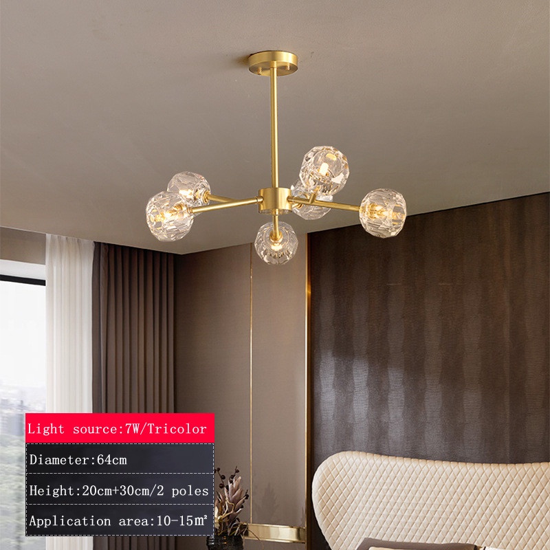 Tri color Modern Chandelier Ceiling Light Crystal Drop Light Hanging ...