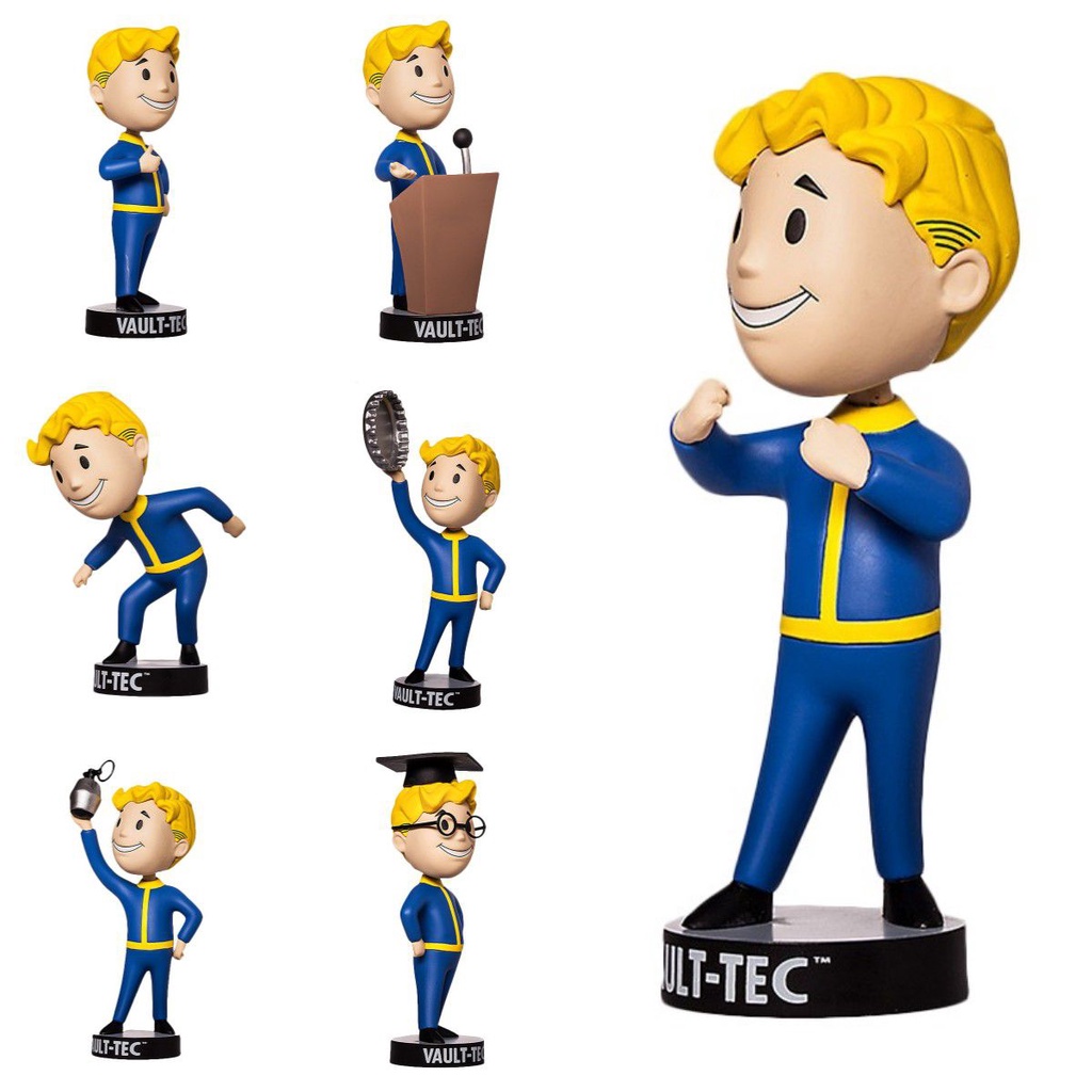 4 Collectible Fallout Vault Boy Bobblehead Perfect For Gaming And ...