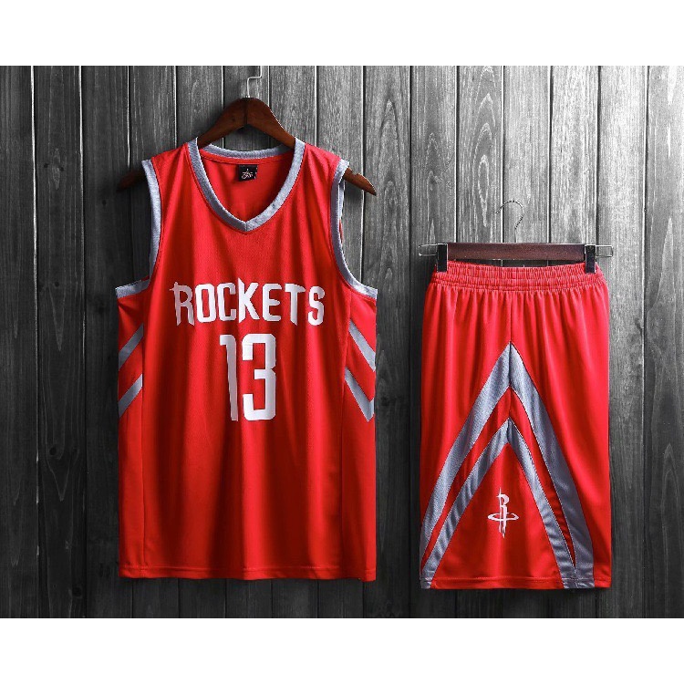 Basketball Uniform Suit Houston Rockets Team No.13 | Shopee Philippines