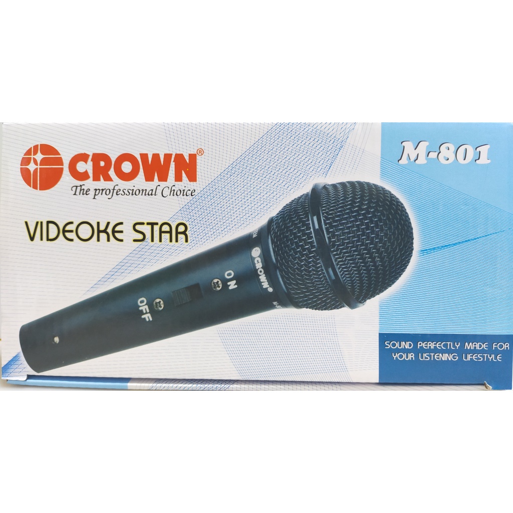 Crown M-801 Hyper Cardioid Dynamic Microphone ( 10 Meter Cord ...