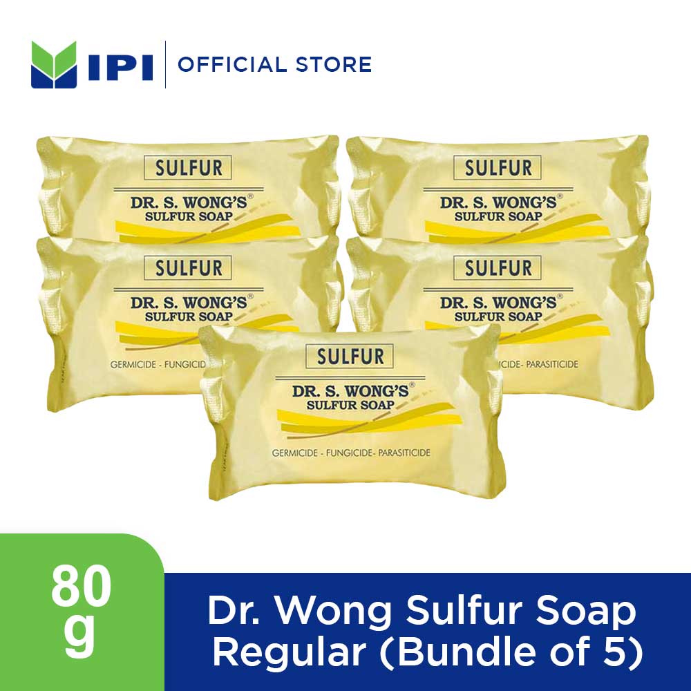 Dr. Wong Sulfur Soap Regular 80g [Bundle of 5] | Shopee Philippines