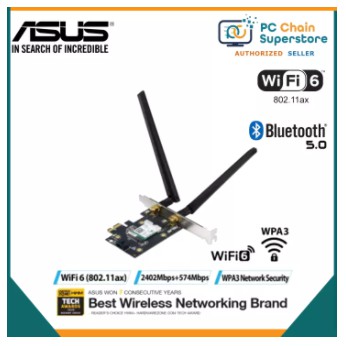 ASUS PCE-AX3000 AX3000 Dual Band PCI-E WiFi 6 Supporting 160MHz ...