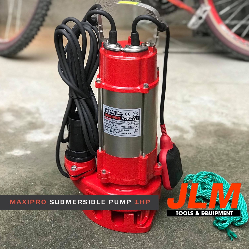MAXIPRO Submersible Pump (Sewage Type) 1HP (V750WF) With Float Switch ...