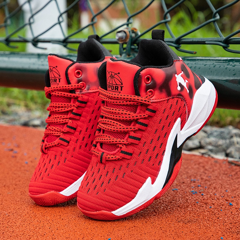 Children's boys shoes sports basketball shoes mesh breathable non-slip ...