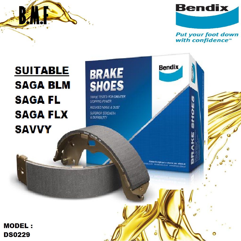 Bendix Brake Shoe Rear for DS0229 - Proton Saga BLM FL FLX Savvy ...