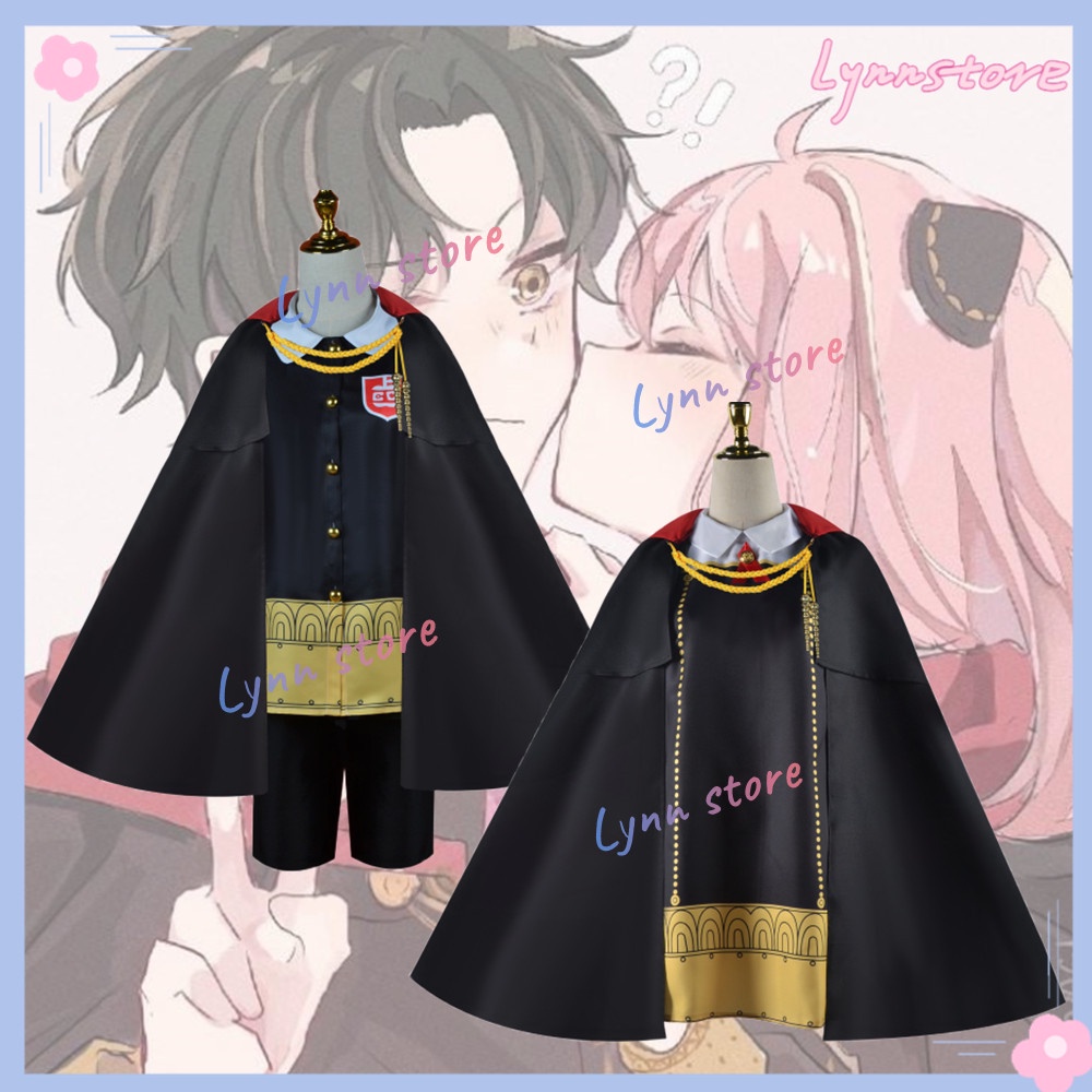 Animation SPY X FAMILY Anya Forger Cosplay Costume Black Dress Uniform ...