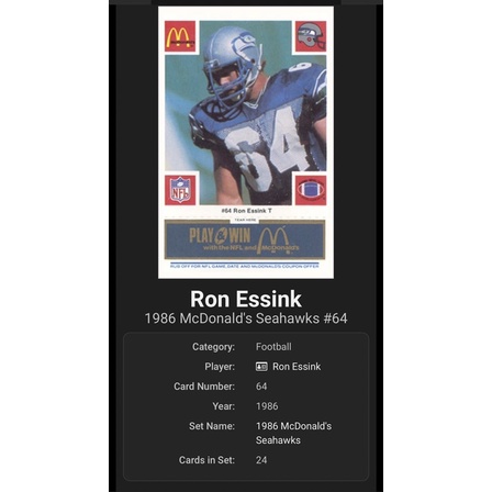 #64 Ron Essink T - collector Card | Shopee Philippines