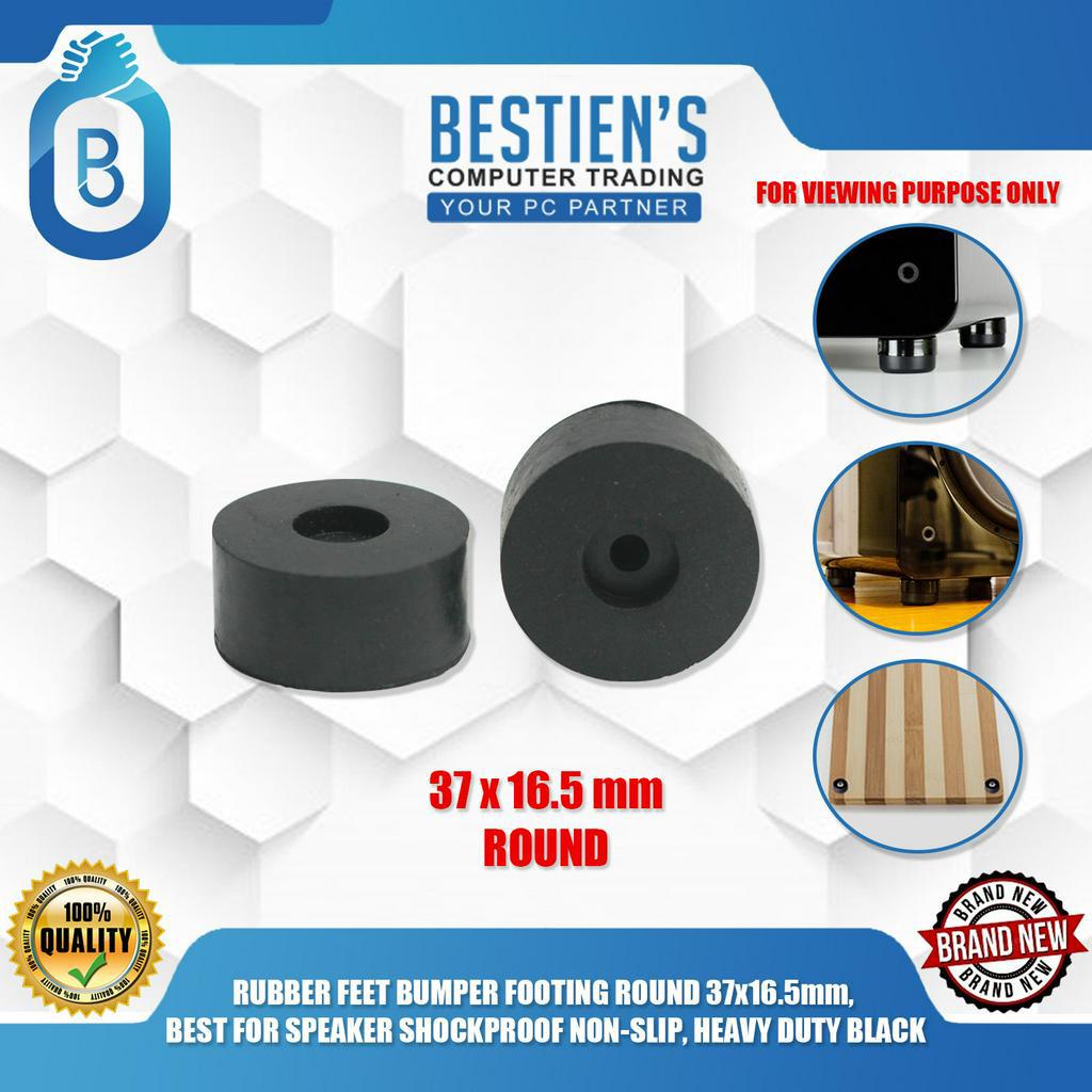RUBBER FEET BUMPER FOOTING ROUND 37x16.5mm, BEST FOR SPEAKER SHOCKPROOF ...