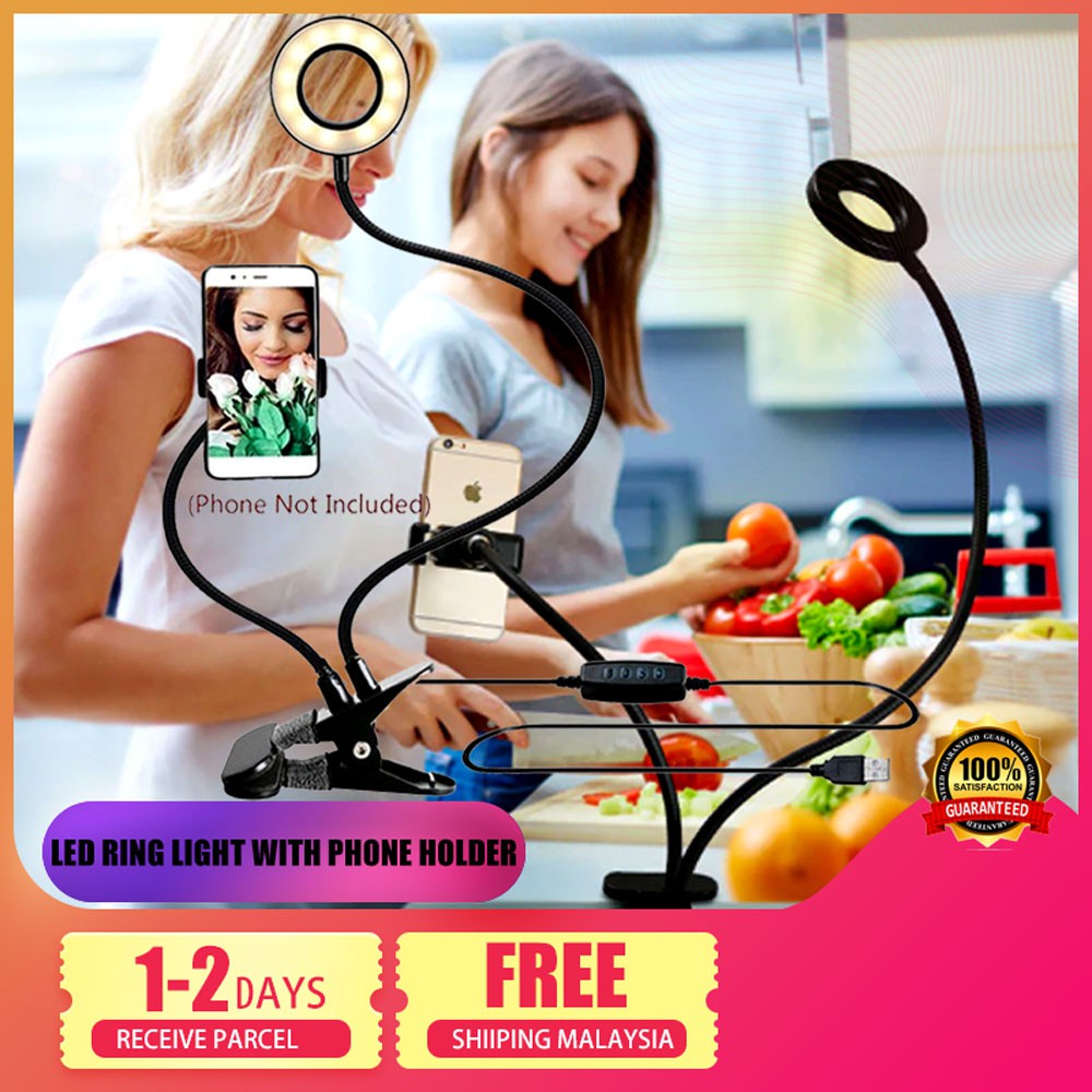 Proocam ALL-12 360 Degree Selfie LED Ring Light Desk Long Arm Phone ...