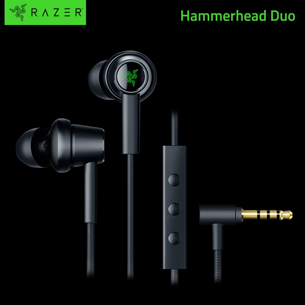 RAZER Hammerhead Duo In-Ear Wired Gaming Earphones with Mic Compatible ...
