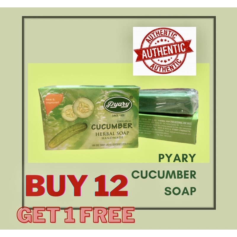 Pyary Cucumber Herbal Soap 75g | Shopee Philippines