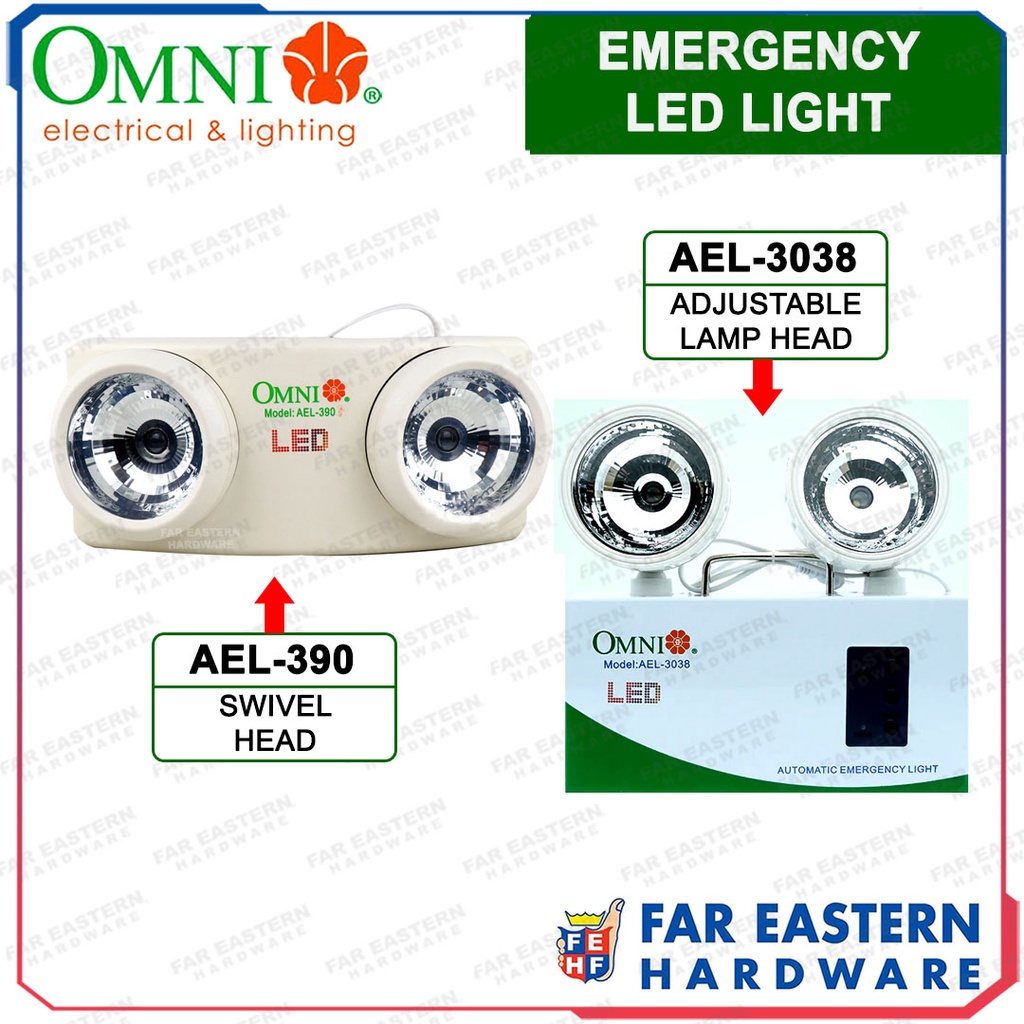 OMNI Rechargeable Automatic Emergency LED Light Wall Mounted | Shopee Philippines