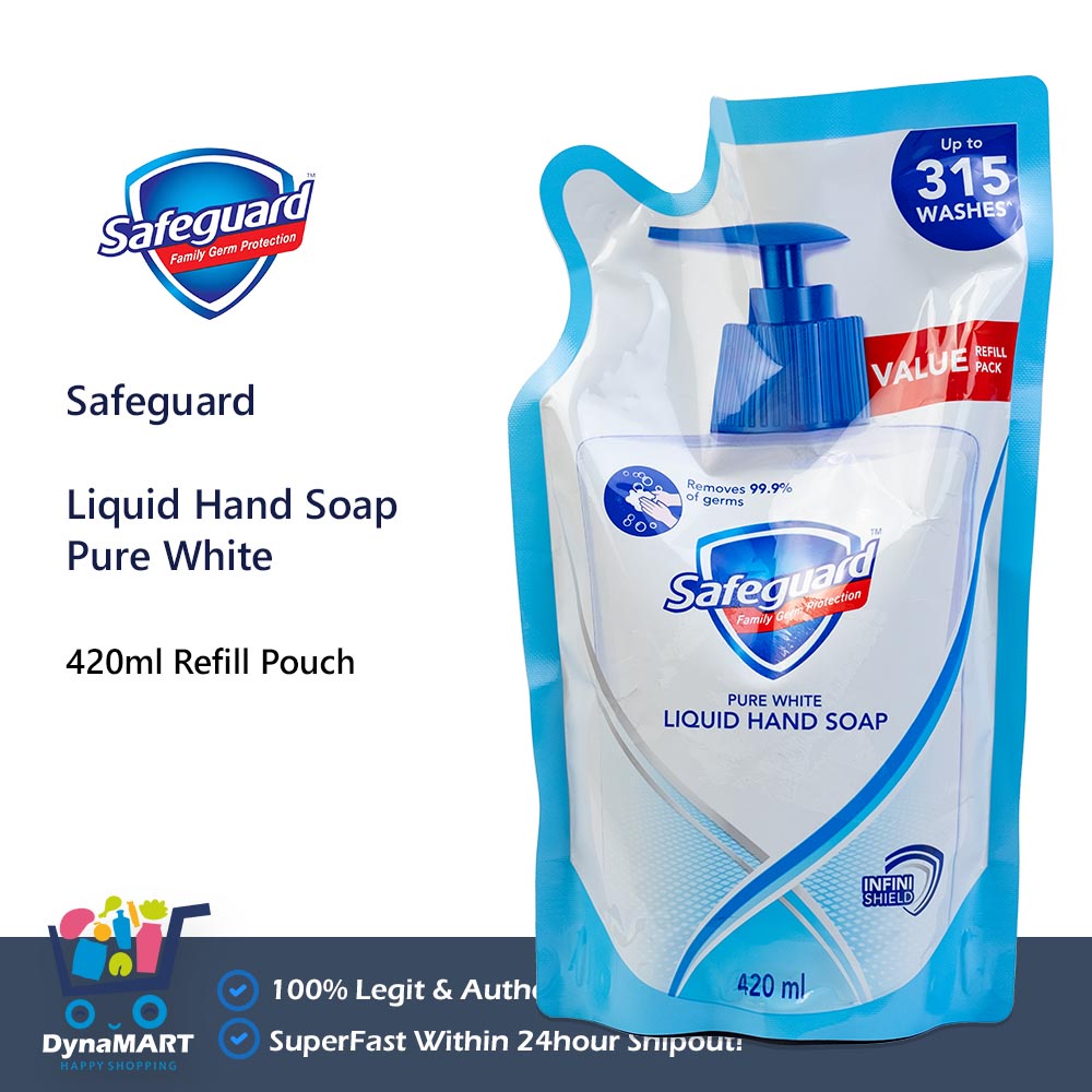 Safeguard Pure White Liquid Hand Wash 420ml Refill Pack Liquid Hand ...