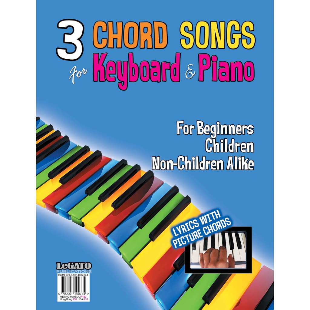 3 Chord Songs for Keyboard & Piano Book, Piano Book, Piano Songbook ...